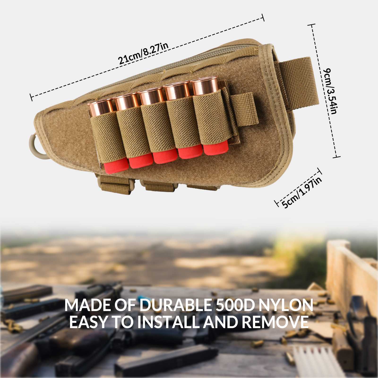 Tactical Gunstock Pouch Buttstock Shotgun Rifle Shell Holder ...
