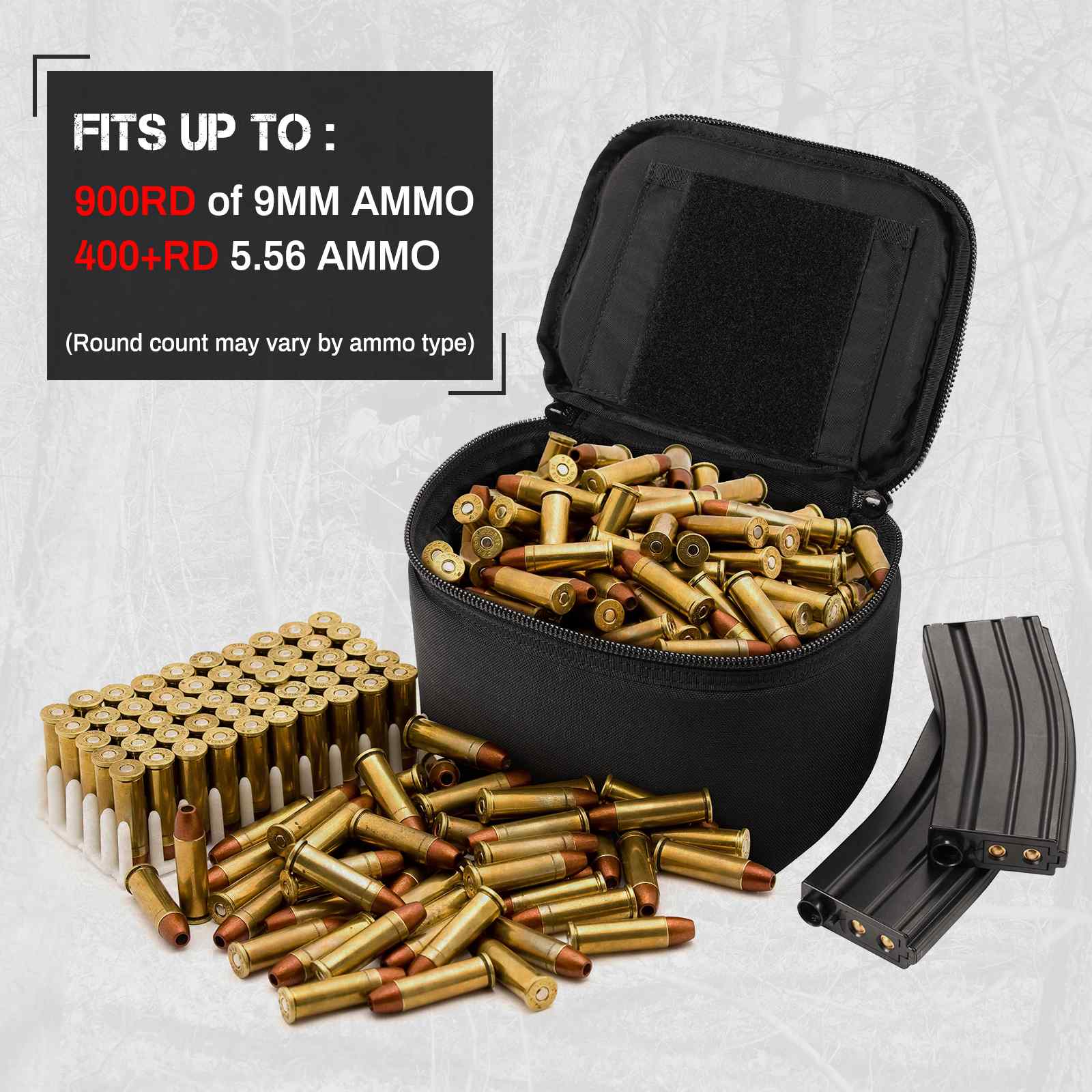 Tactical Ammo Bag, Ammos Transportation Bag for Pistol Rifle and Shotg ...