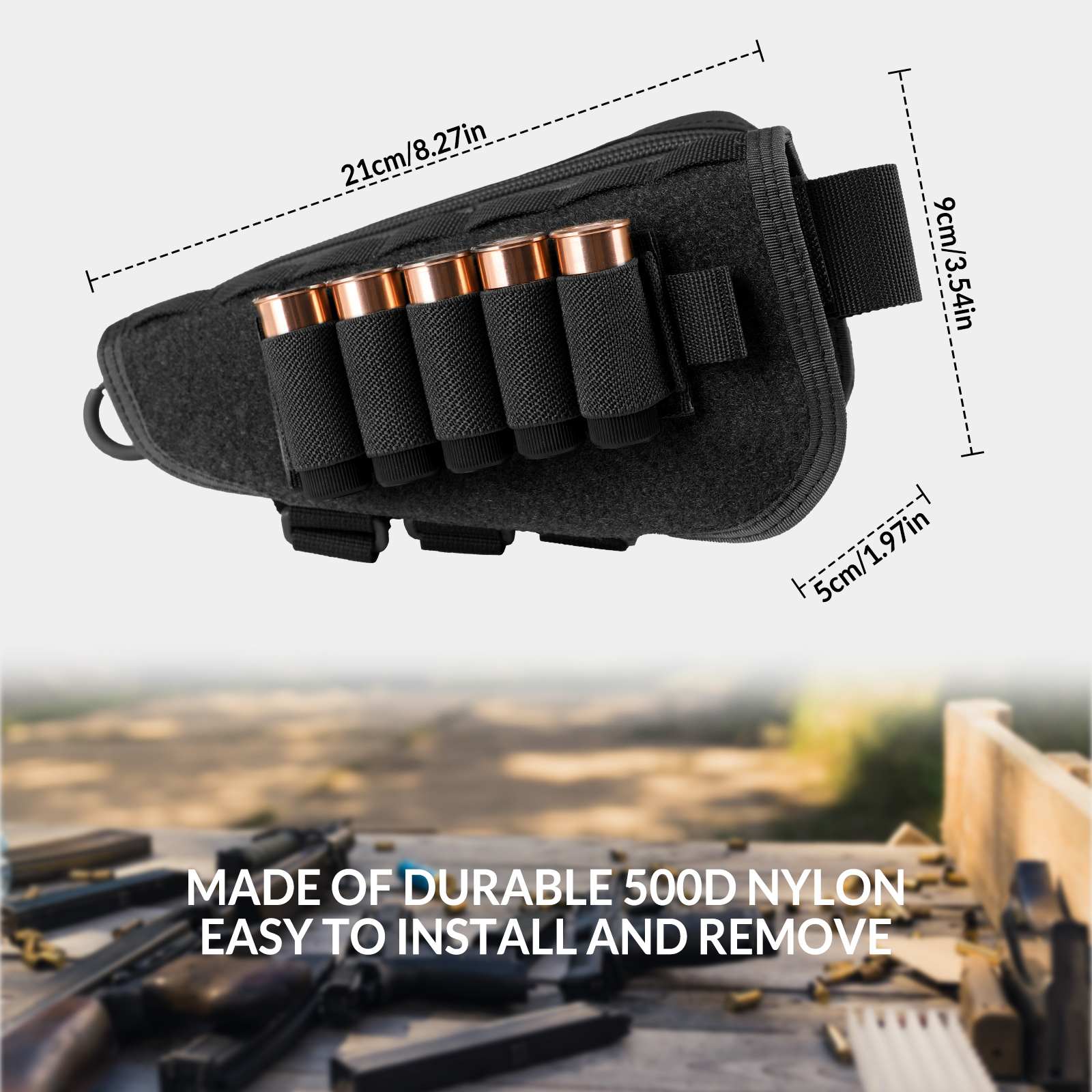 Tactical Gunstock Pouch Buttstock Shotgun Rifle Shell Holder ...