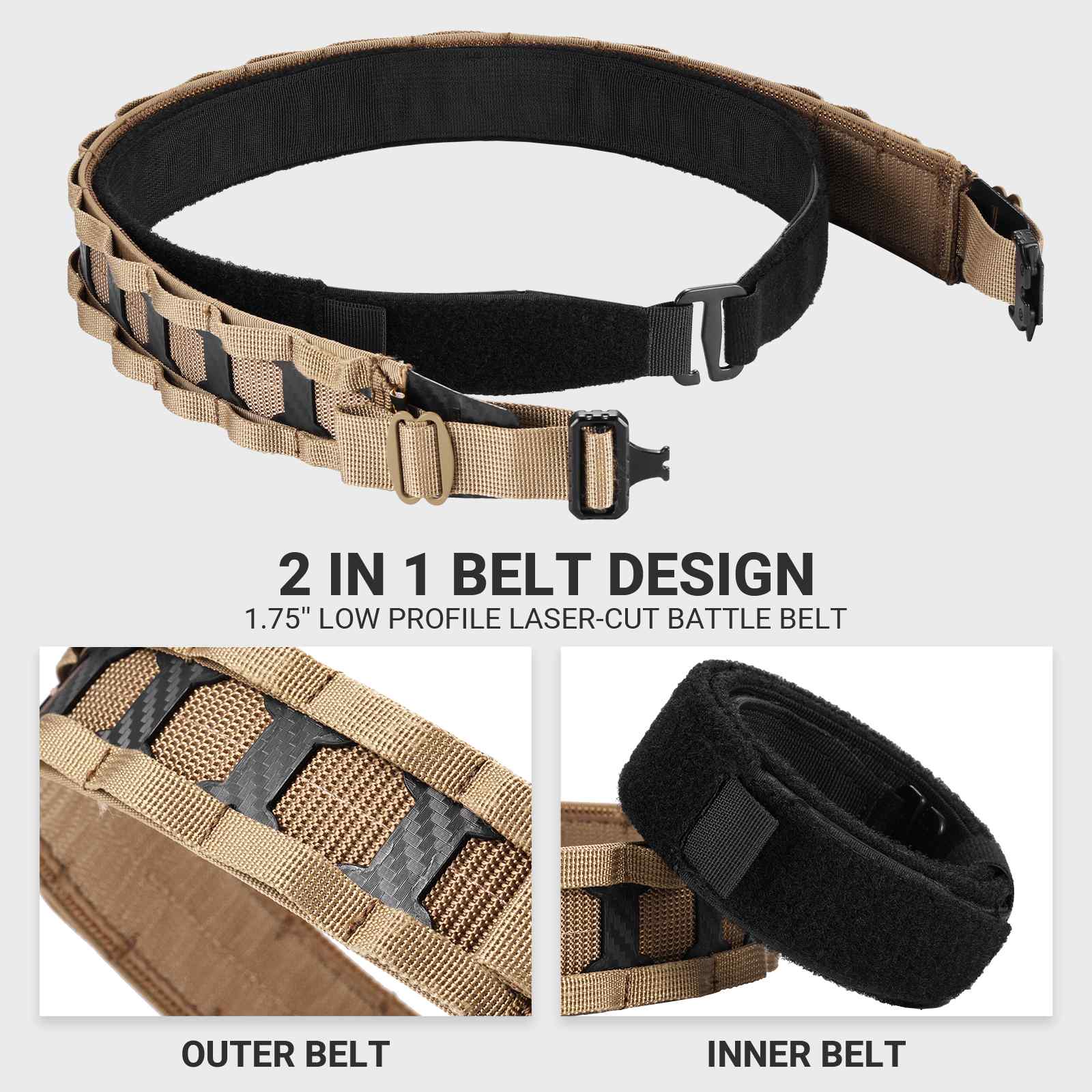 1.75'' MOLLE Battle Belt with Quick Release Buckle – ANTARCTICA Outdoors