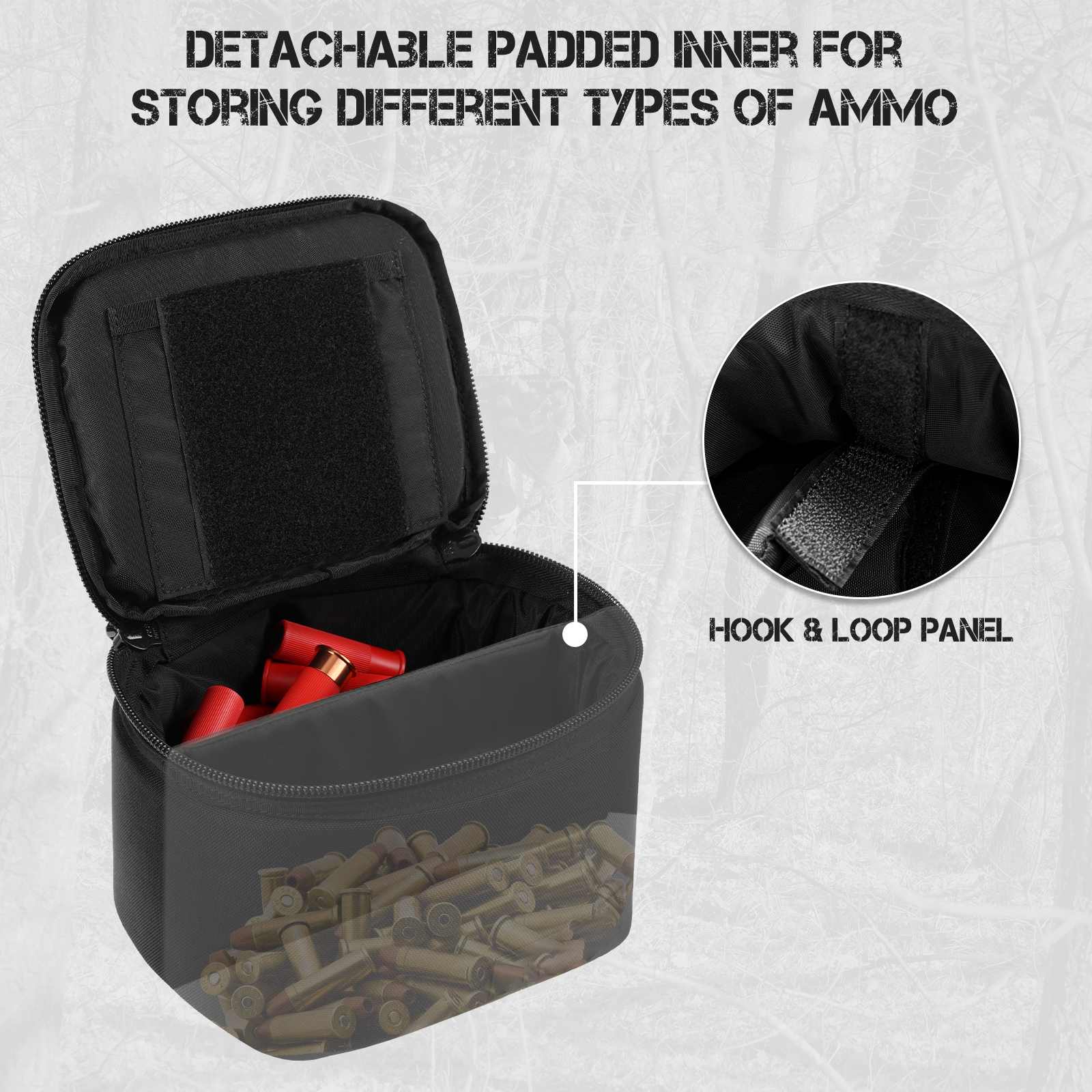 Tactical Ammo Bag, Ammos Transportation Bag for Pistol Rifle and Shotg ...