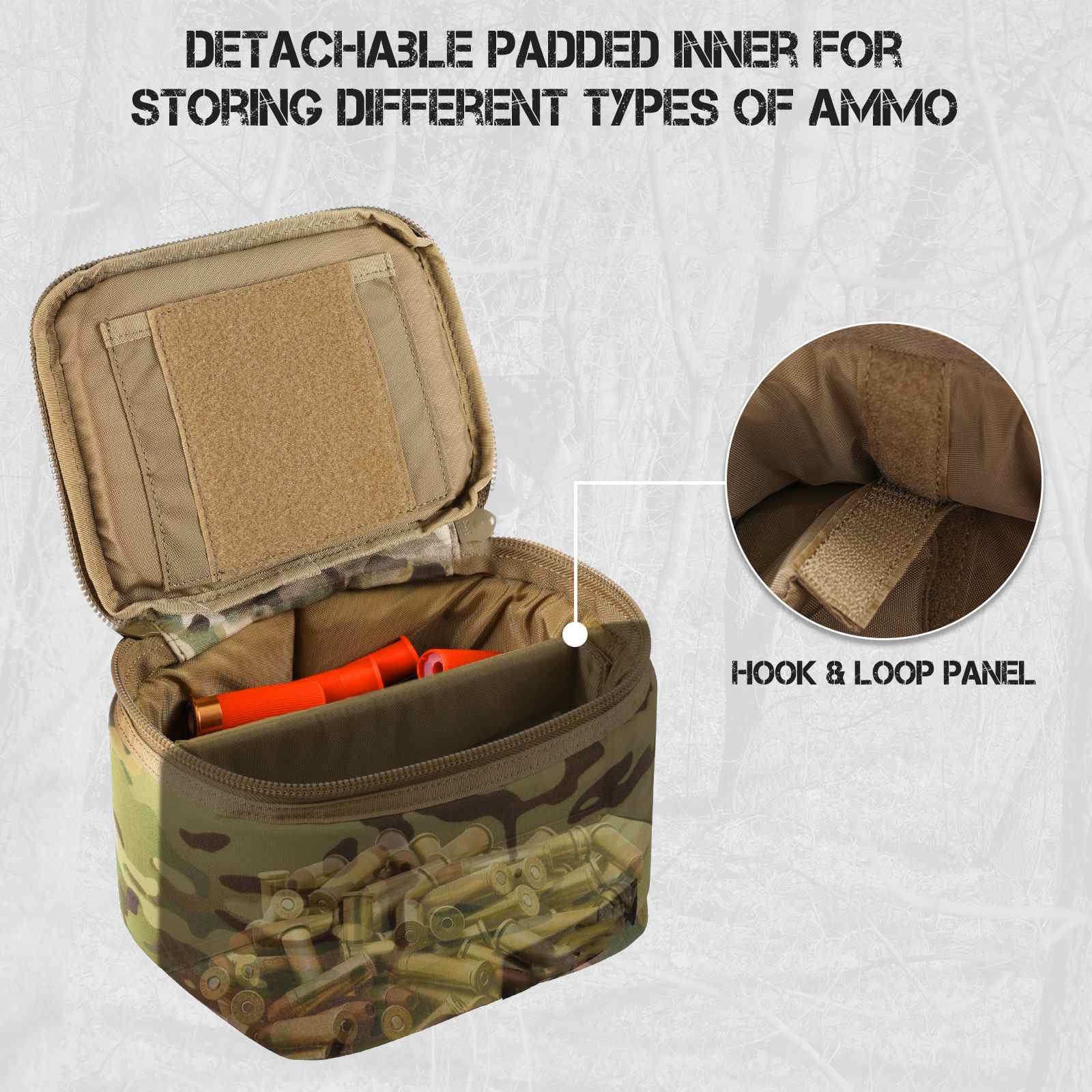 Tactical Ammo Bag, Ammos Transportation Bag for Pistol Rifle and Shotg ...